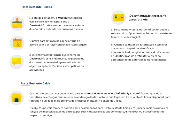 Posta Restante Desktop — Correios